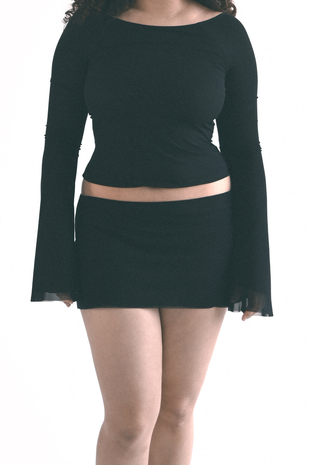 The Jane Micro Mini Skirt in Black Mesh – Amoy New York